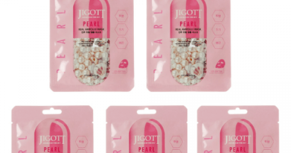 Jigott Pearl Real Ampoule Mask Set x5