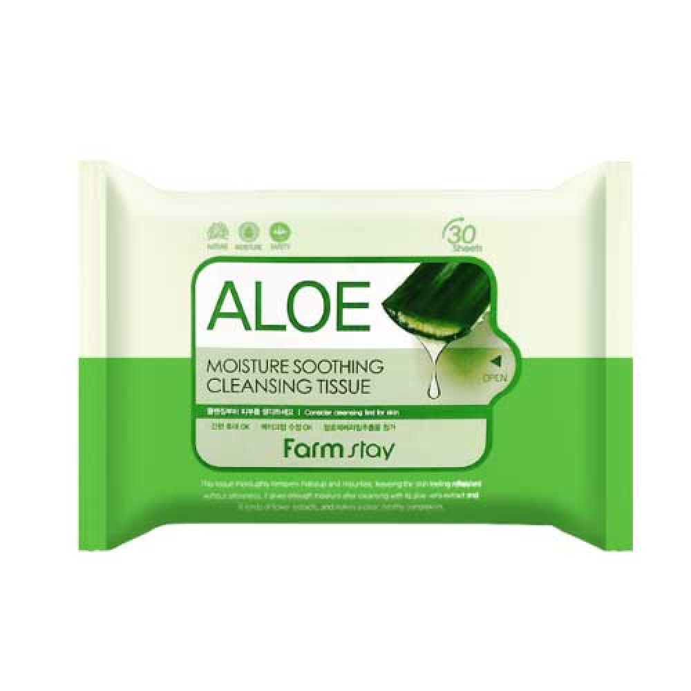 FarmStay Aloe Moisture Soothing Cleansing Tissue